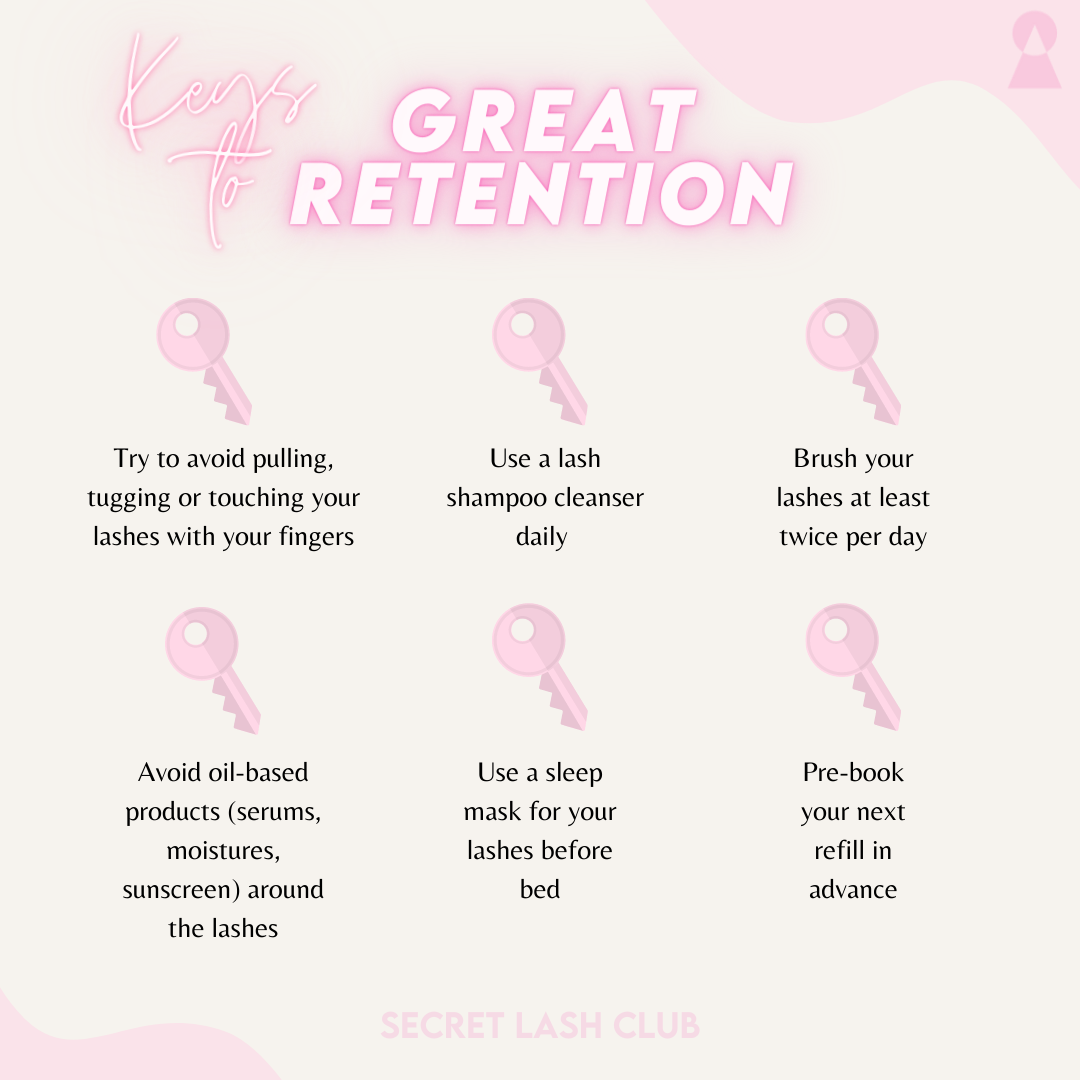 Tips for amazing lash extension retention! – Secret Aesthetic Club